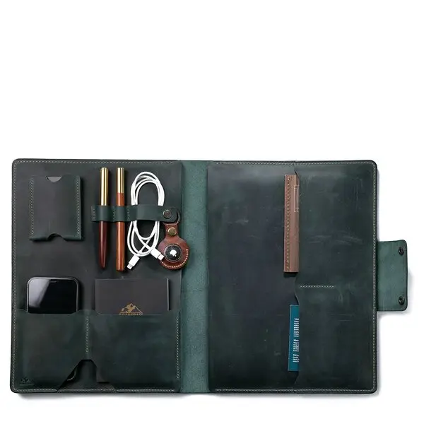 ROARCRAFT Leather Macbook Organiser - Green
