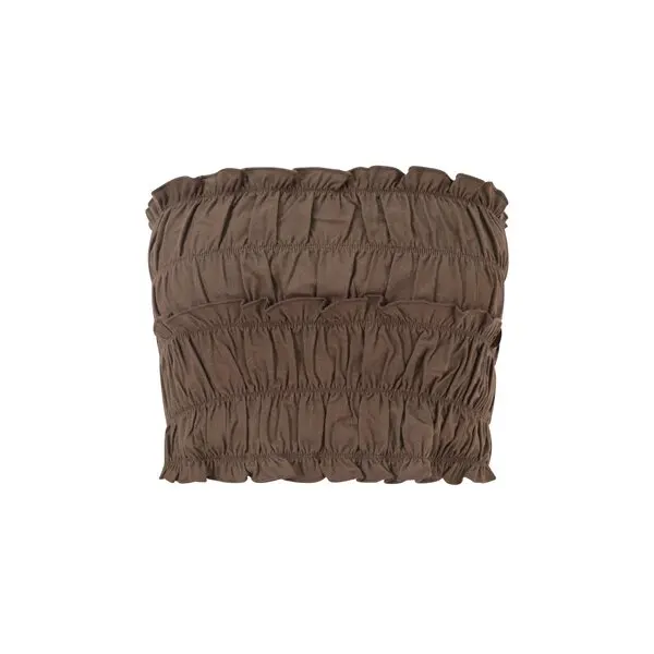 BALOU Shirring Strapless Top