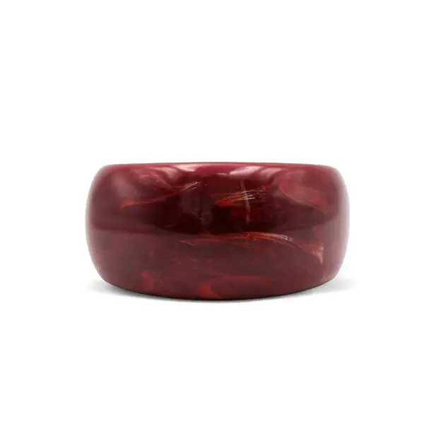 MISS CECILIA Molten Marble Resin Bangle - Red