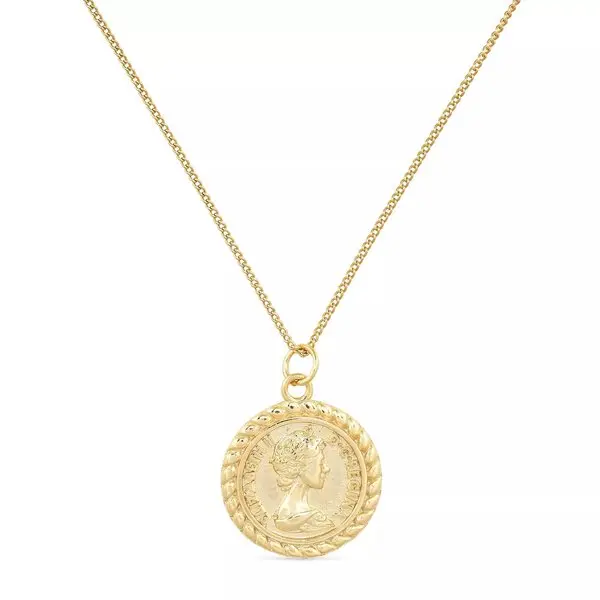 ELK & BLOOM Chunky Medallion Chain Necklace - Gold