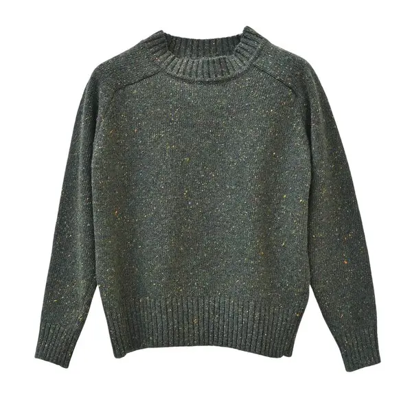 OUBAS Donegal Merino Wool Sweater - Green
