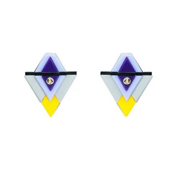 GISSA BICALHO Acrylic Dangle Earrings - Yellow