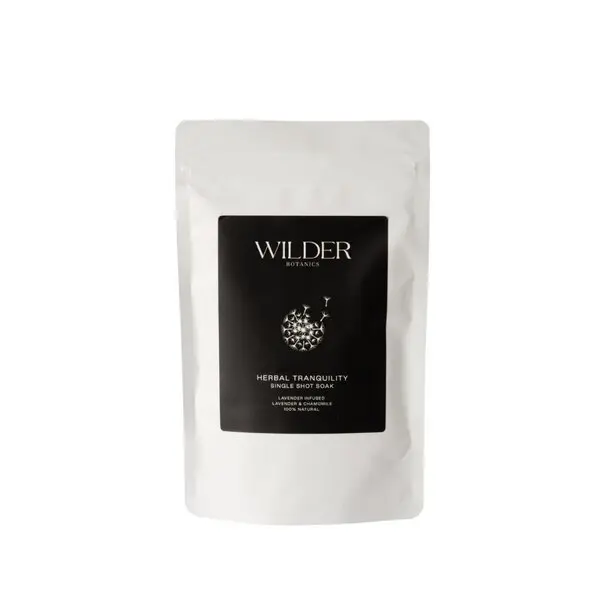 WILDER BOTANICS Herbal Tranquility Single Shot Soak - Black
