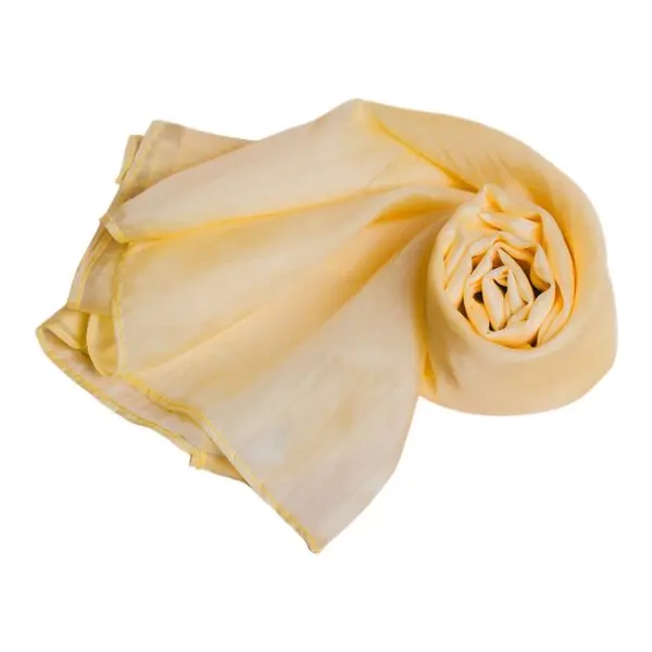 SILK AND BEARS Golden Sunlight Handwoven Silk Scarf – Mulberry Silk - Yellow