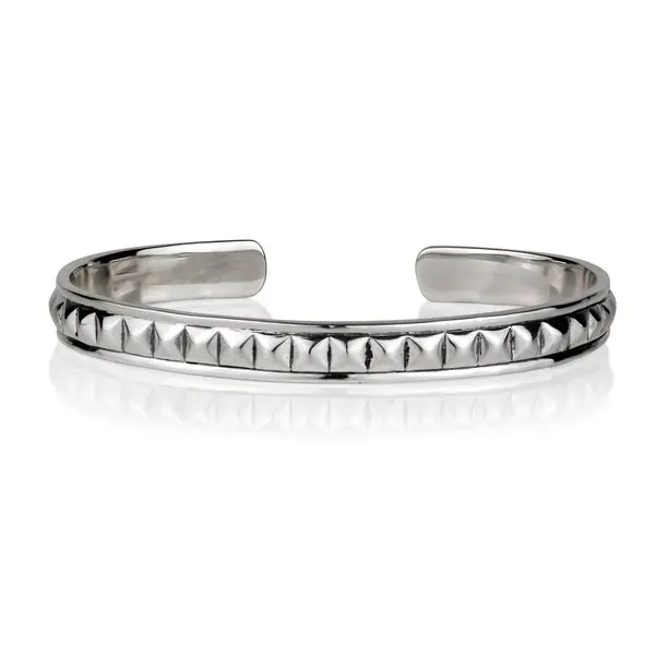 CHARLOTTE'S WEB JEWELLERY Pyramid Cuff Bracelet - Silver