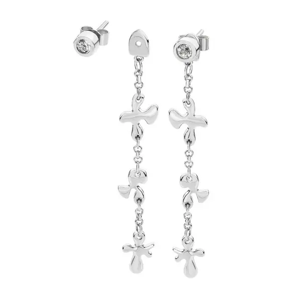 LUCY QUARTERMAINE Interchangeable Splash Earrings - Silver