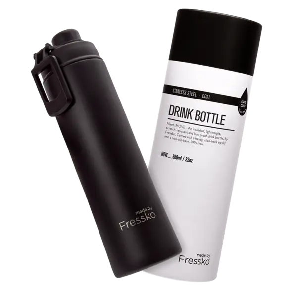 Fressko Move 660ml/22oz Drink Bottle Coal