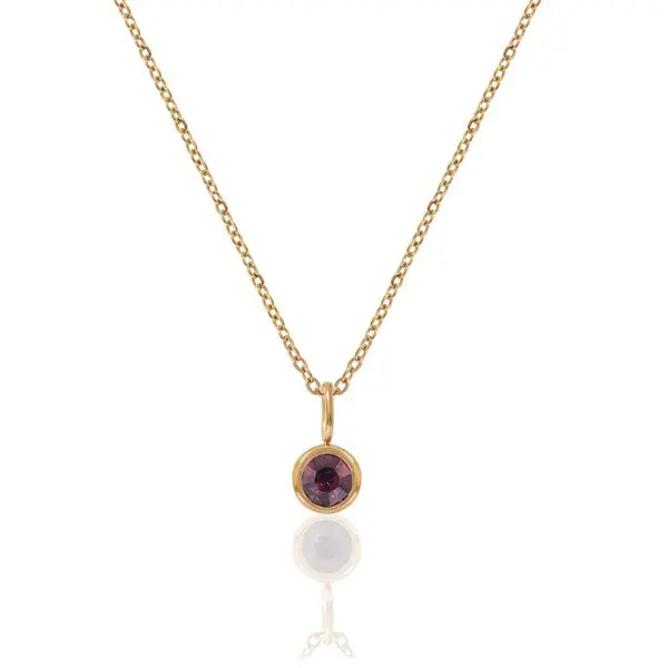 A WEATHERED PENNY Gold Plated Birthstone Pendant Necklace - Gold/yellow