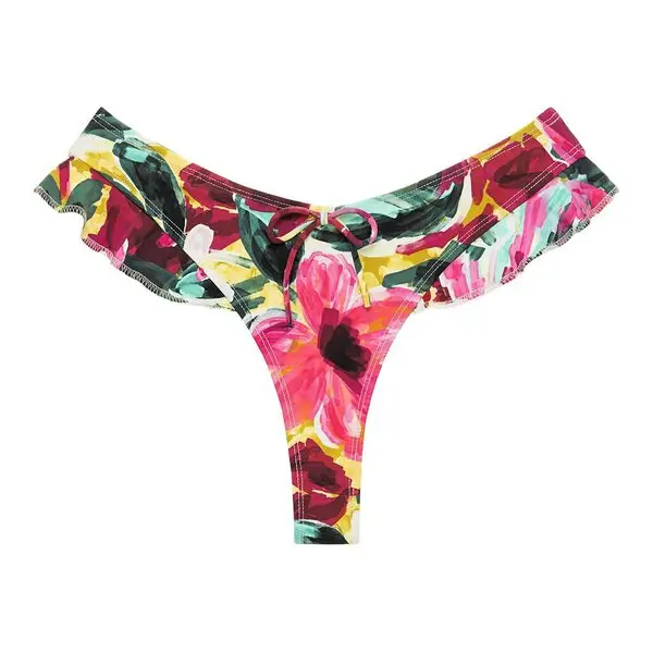 MONTCE Isla Floral Bikini Bottom - Brown