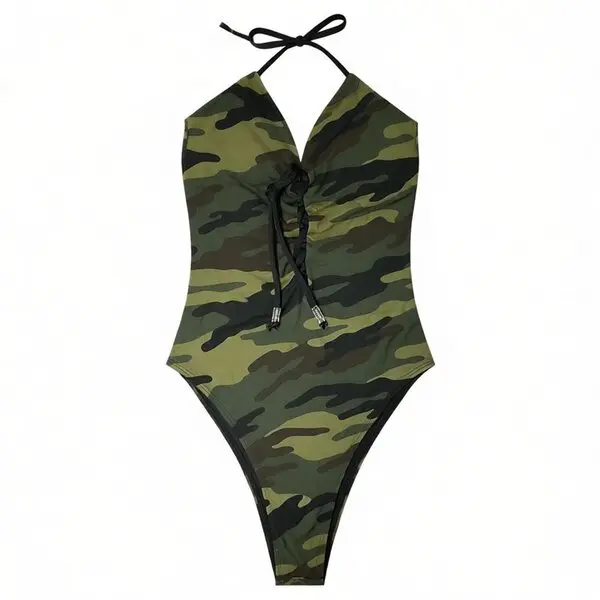 BRASINI SWIMWEAR Lace Front One-piece Swimsuit - Black