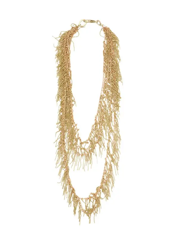SITA NEVADO Gus Waterfall Fringe Necklace - Gold