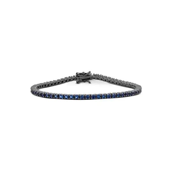 SALLY SKOUFIS Behave Bracelet With Sapphire In Black Rhodium - Black/blue