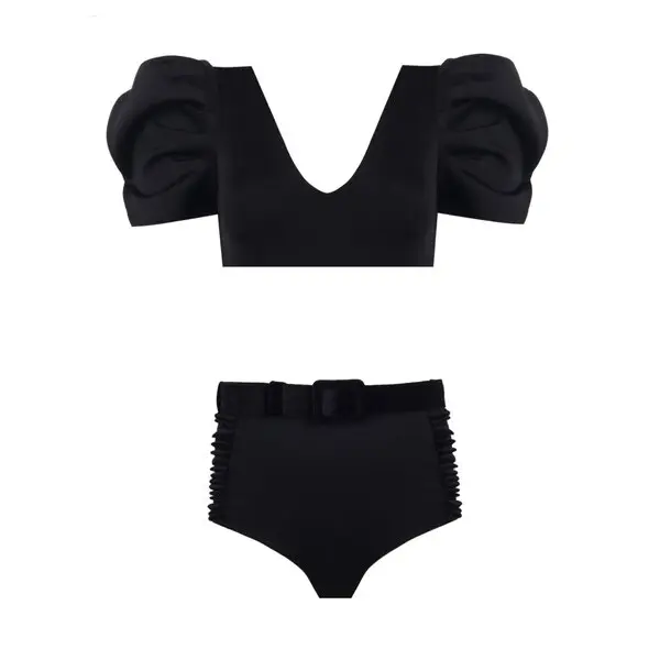 NUR KARAATA Bellagio Bikini Set - Black
