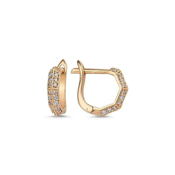 ECCE ARTISAN DIAMONDS 14k Diamond Tiny Hoop Earring - Rose Gold