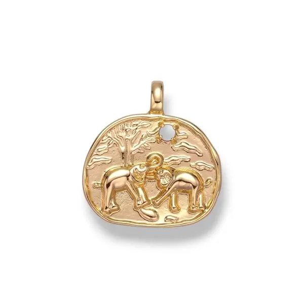 ALEXIE OF ATHENS Kin Medallion Charm - Gold