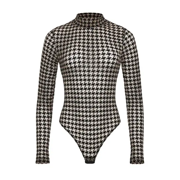 PERILLA Oxford Houndstooth Bodysuit
