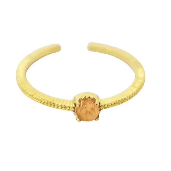 HARFI Citrine Gold-plated Adjustable Ring - Gold/yellow