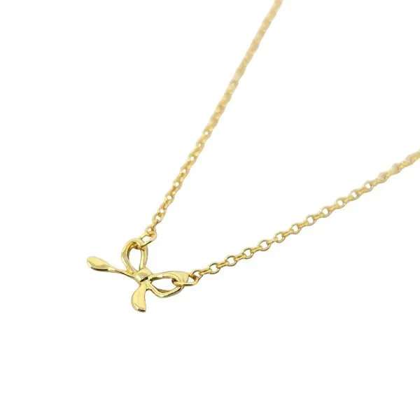 HARFI Bow Tie Ribbon Necklace - Gold/silver