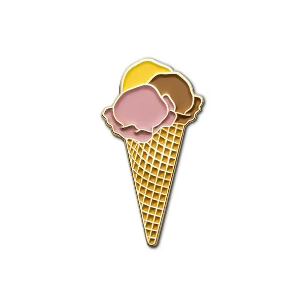 MAKE HEADS TURN Enamel Pin Gelato - Pink/gold/green