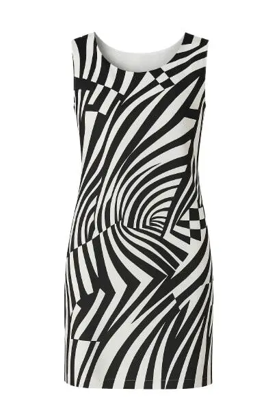 CONQUISTA Zebra Print Shift Dress