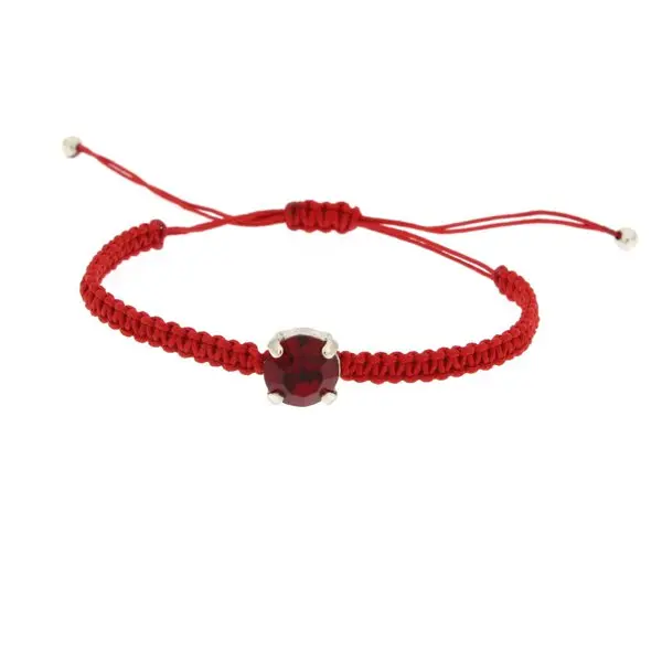 ROSASPINA FIRENZE Chaton Macramè Bracelet - Red