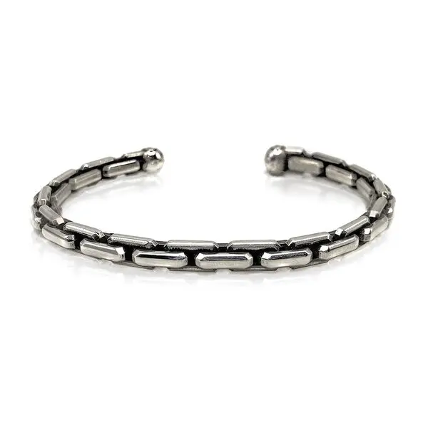 PERRY GARGANO Chain Link Cuff - Silver
