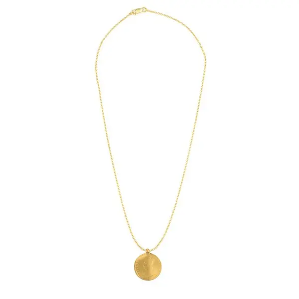 OPIUM JEWELS Rupee Coin Pendant Necklace - Gold