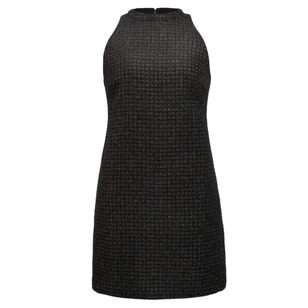 SMART AND JOY Sleeveless Tweed Trapeze Dress