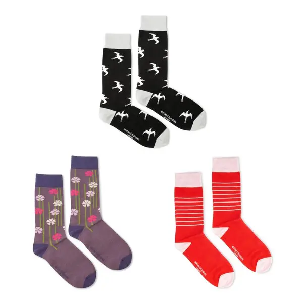 HEATING & PLUMBING LONDON Weekend Socks Set Of 3 - Pink