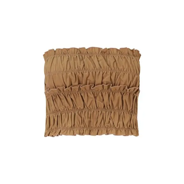 BALOU Shirring Tube Top - Brown
