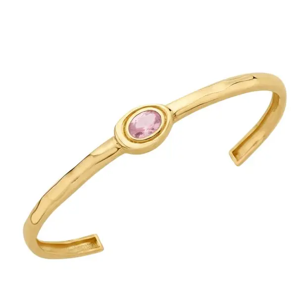 LINYA JEWELLERY Olivia Stone Handcuff - Pink