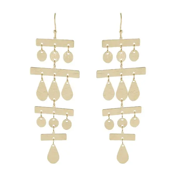 MARCIA MORAN Fabian Geometric Drop Earrings - Gold