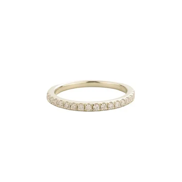 JUVETTI  Diamond Half Eternity Band In White Gold - White/silver