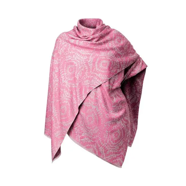 FRANCHETTI BOND Susanna Fuchsia & Beige Batik Wrap - Pink