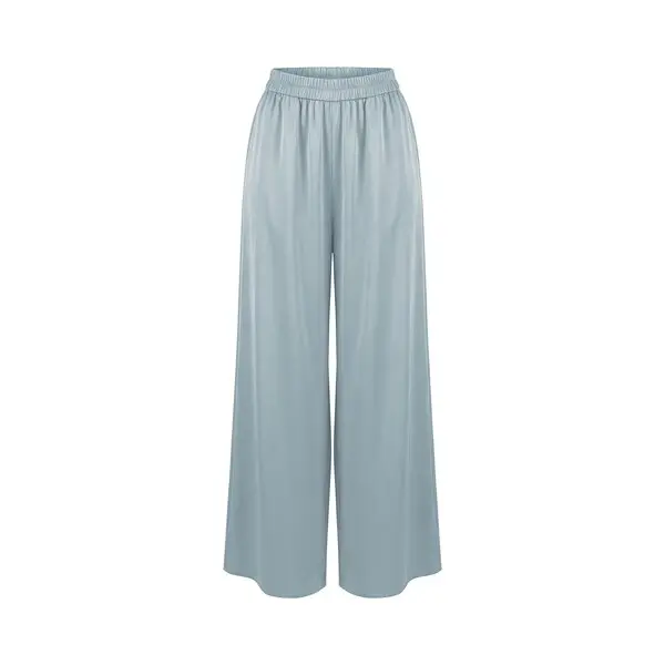 JANARA JONES Wide-leg Satin Lounge Pants