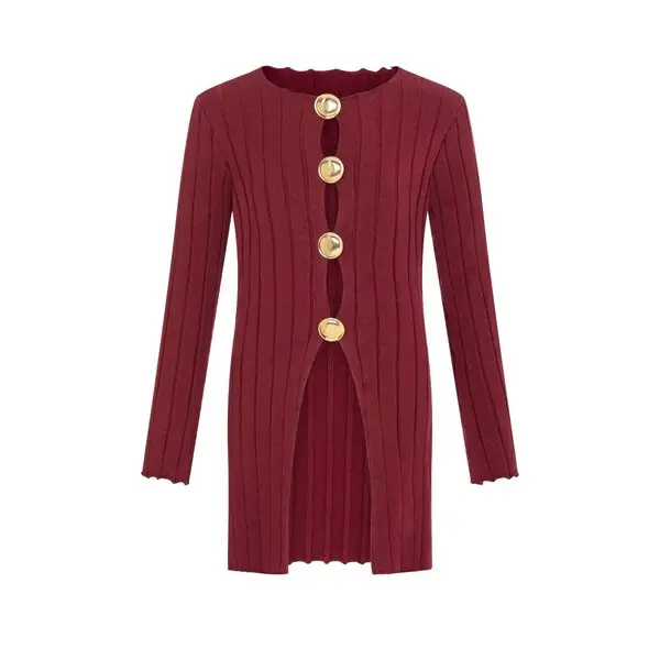 THISISU COLLECTION Ribbed Knit Cardigan Set