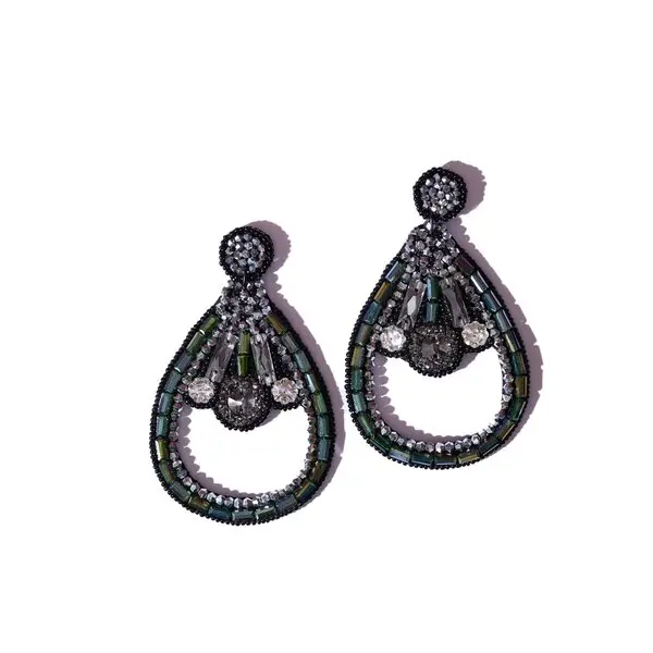 SIMITRI Midnight Mirage Teardrop Earrings - Black