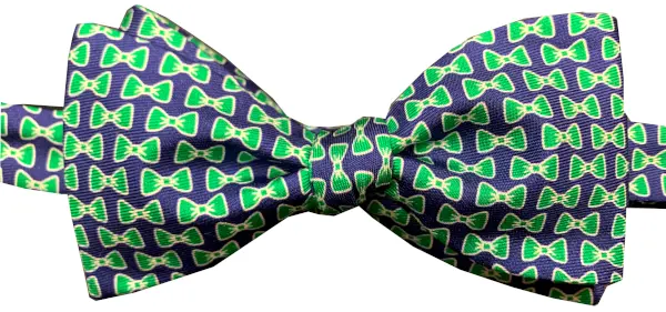 LAZYJACK PRESS Printed Bow Tie - Blue
