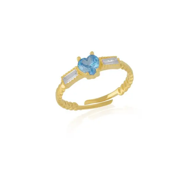 SPERO LONDON Heart Jewelled Cz Sterling Silver Ring - Gold