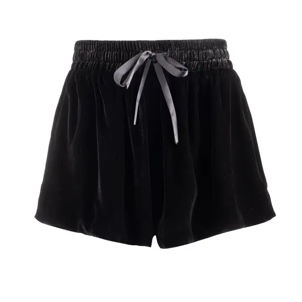 JE MÉRITE (I DESERVE) Silk Velvet Drawstring Shorts