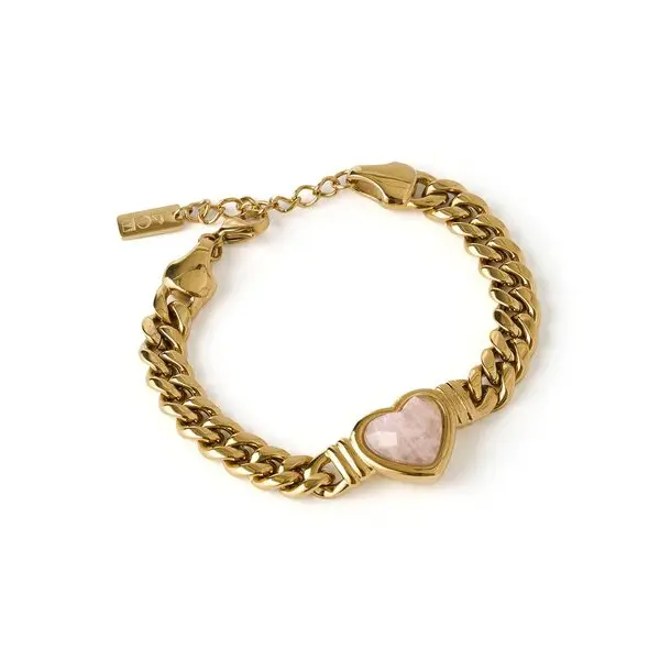 ARMS OF EVE Rose Quartz Bracelet - Gold/pink