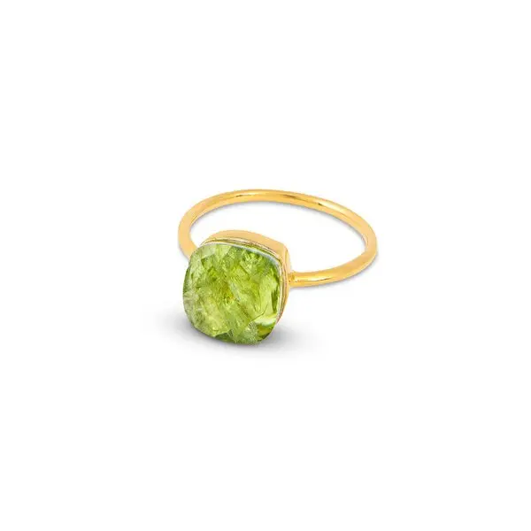 AMADEUS Sophia Peridot Gemstone Ring - Gold/green