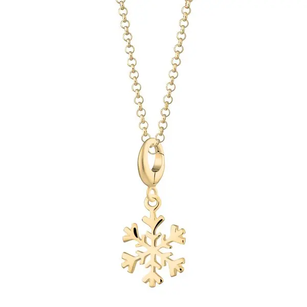 LILY CHARMED Plated Snowflake Charm Necklace - Gold