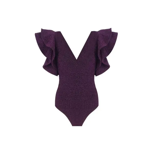 NUR KARAATA Cosmos Sparkle Swimsuit - Purple