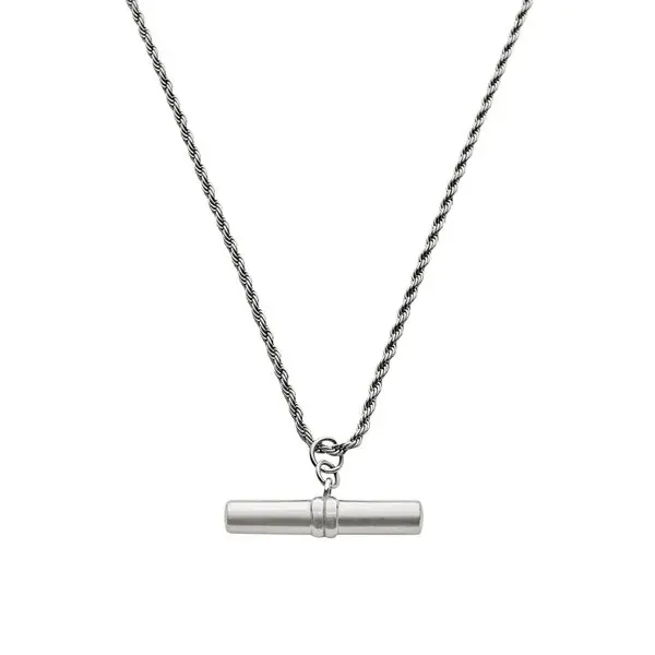 BERMUDA WATCH COMPANY Maivelle Blair T-bar Rope Chain Necklace - Silver