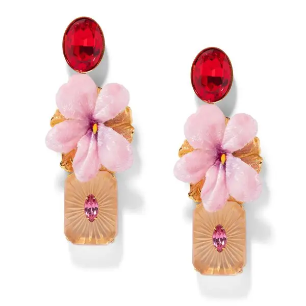THE PINK REEF Ruby Dangle Earrings - Pink