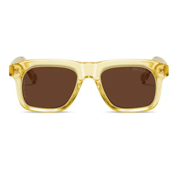WALTON & MORTIMER No. 44 "osaka Ii" Sunglasses - Gold/yellow