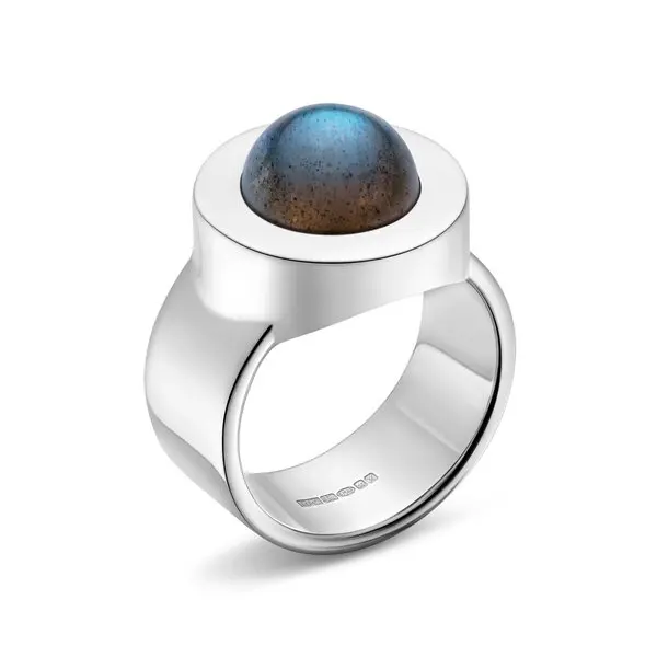 RAHUL PATEL COLLECTION Genesis Labradorite Ring - Blue/grey/silver