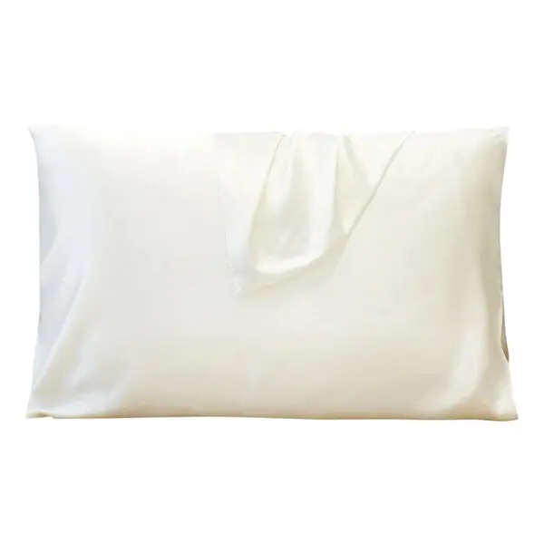 SOFT STROKES SILK Pure Mulberry Silk Pillowcase Standard Size- Ivory - White