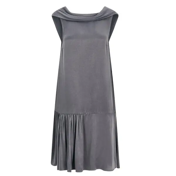 FEMPONIQ Roll Collar Midi Dress